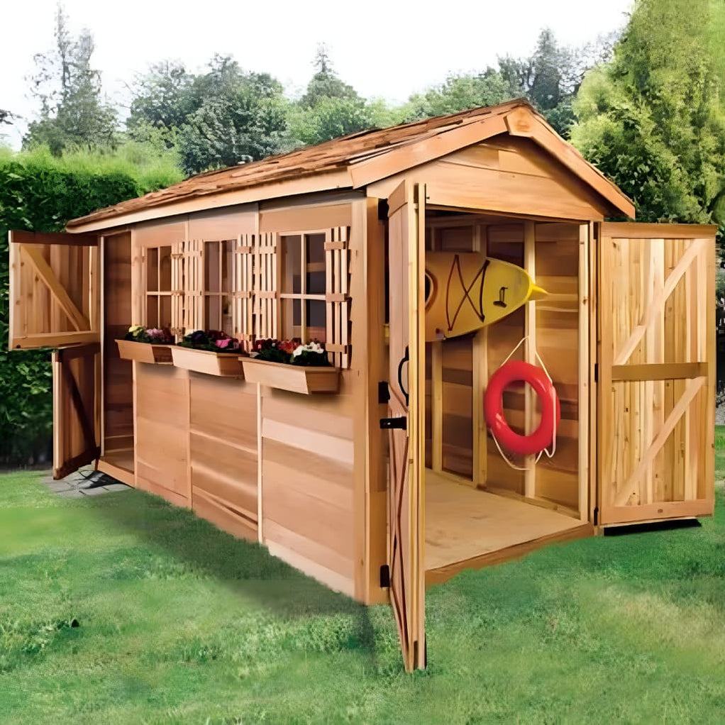 Cedarshed Boathouse Canoe & Kayak Storage Shed Kit