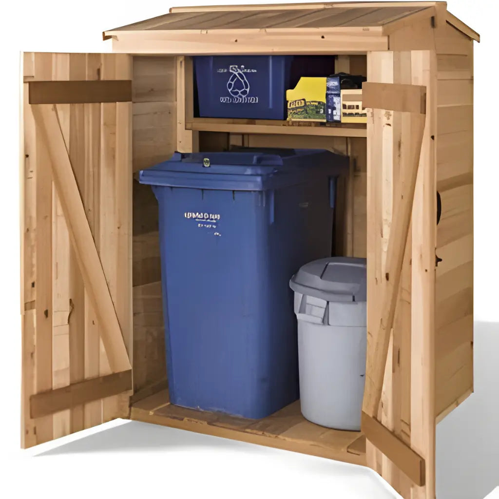 Garbage & Recycling Bin Shed for Sale | Cedarshed Green Pod 4x4