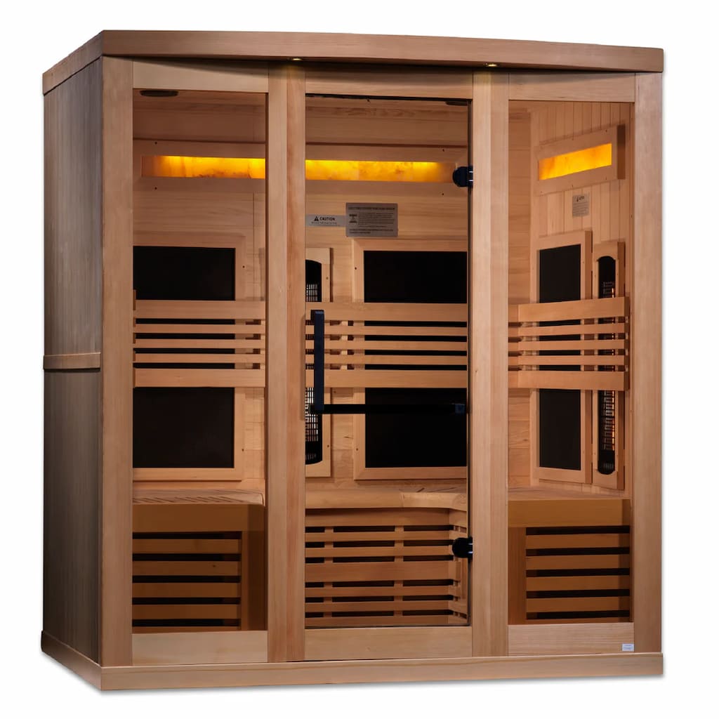 Golden Designs 6-Person Full Spectrum Infrared Sauna Near Zero EMF with ...