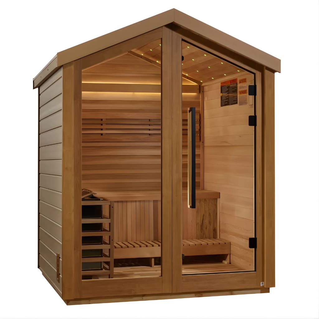 Golden Designs Savonlinna 3-Person Barn Outdoor Traditional Sauna