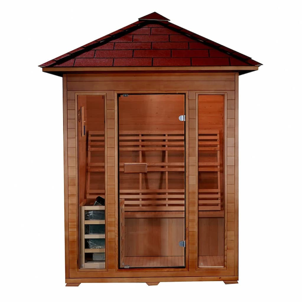 3-Person Outdoor Traditional Waverly Sauna | SunRay