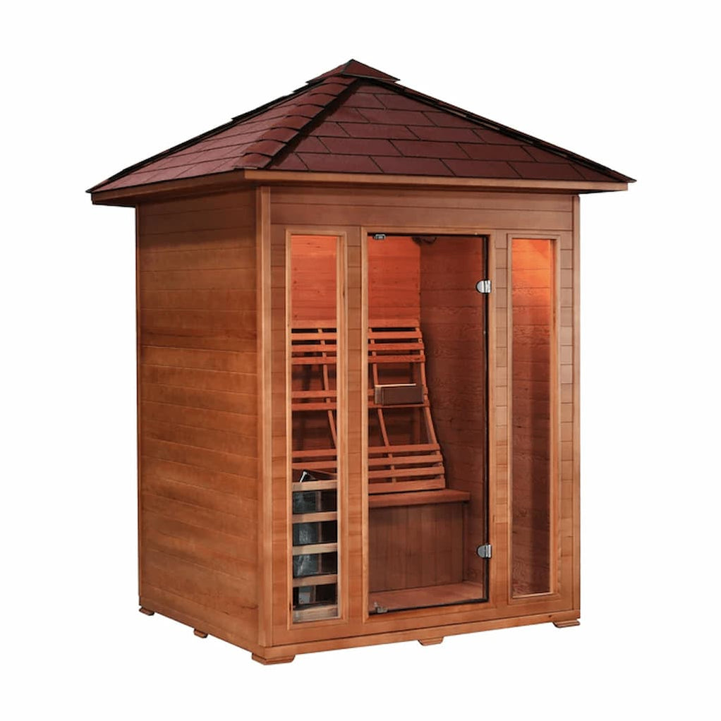 3-Person Outdoor Traditional Waverly Sauna | SunRay