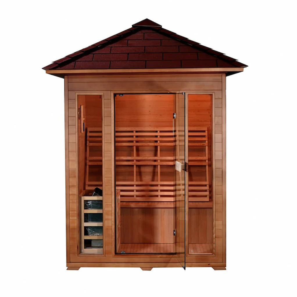 3-Person Outdoor Traditional Waverly Sauna | SunRay
