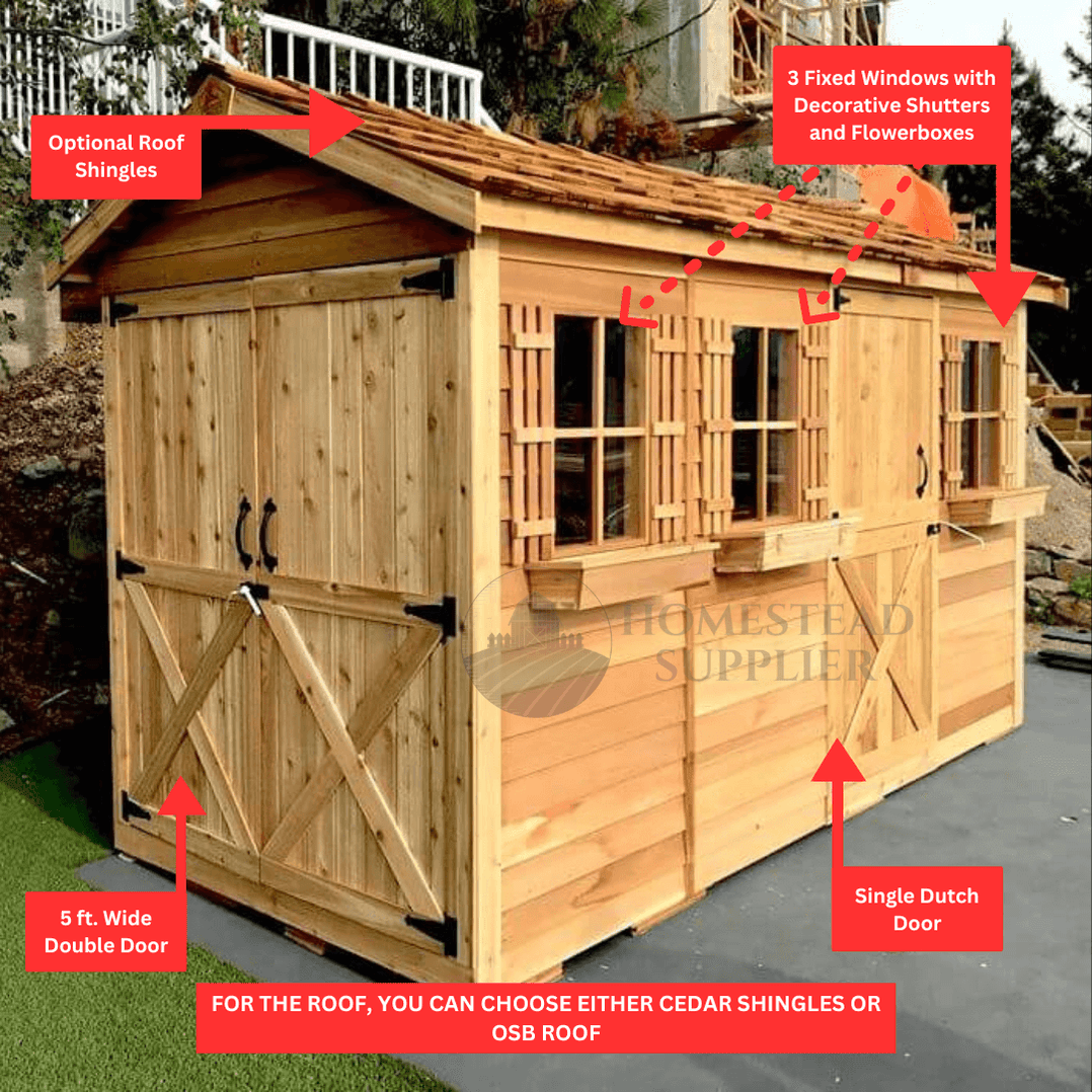 Cedarshed Boathouse Canoe & Kayak Storage Shed Kit