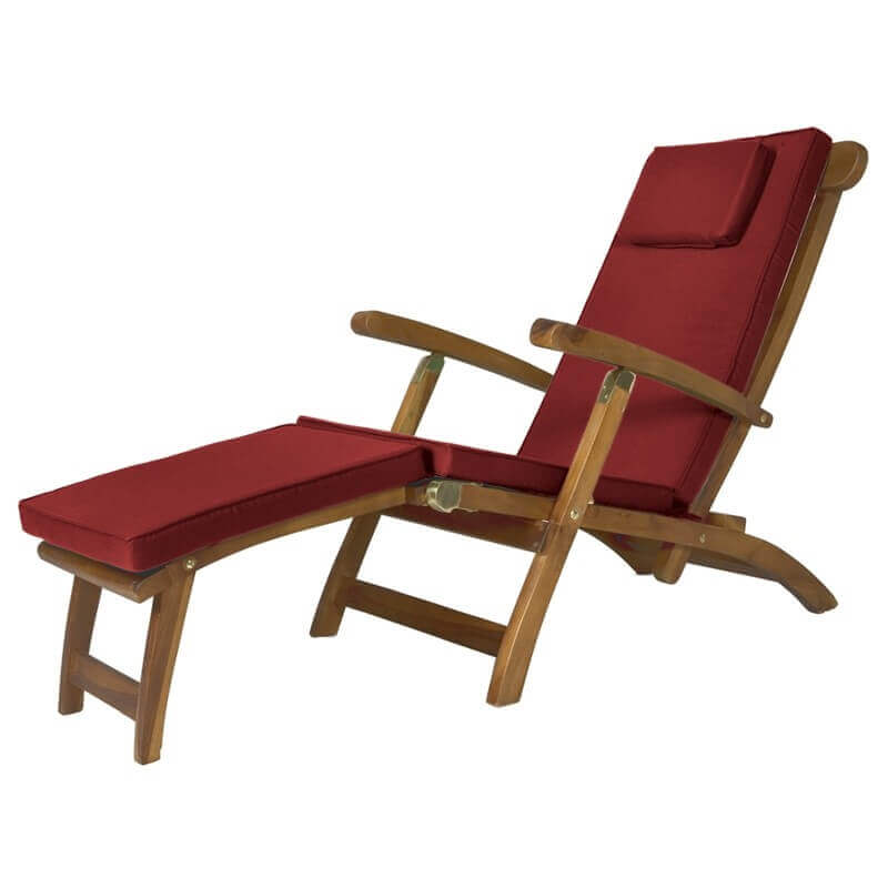 Steamer chair with cushion store