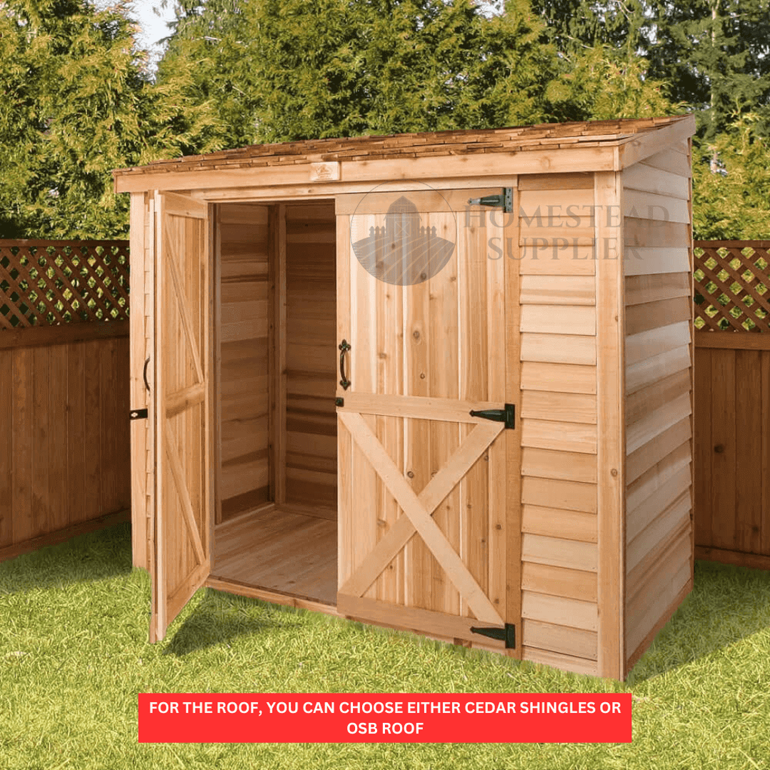 Cedarshed Lean to Storage Bayside Shed Kit